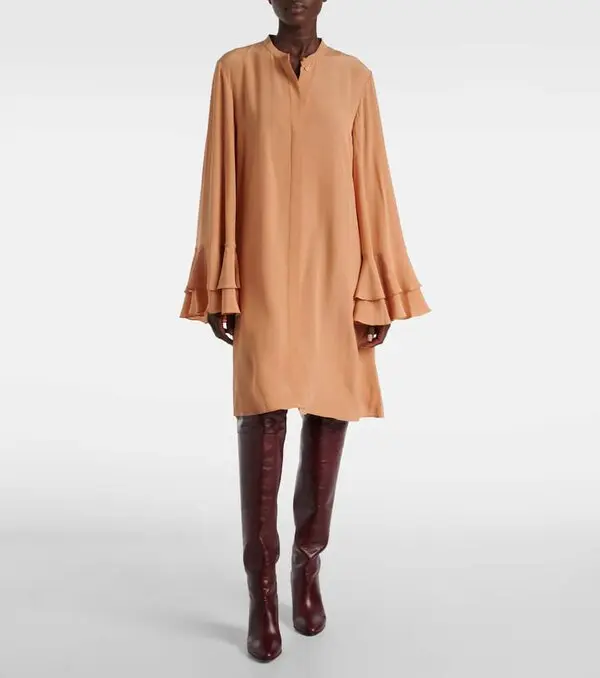 Chloé Silk Crêpe De Chine Minidress