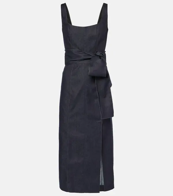 Carolina Herrera Denim Midi Dress - Blue