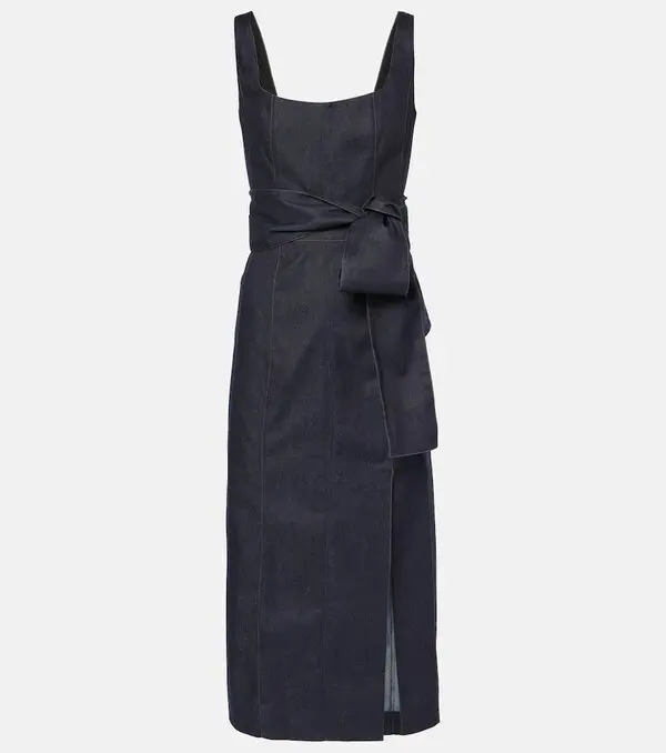 Carolina Herrera Denim Midi Dress - Blue