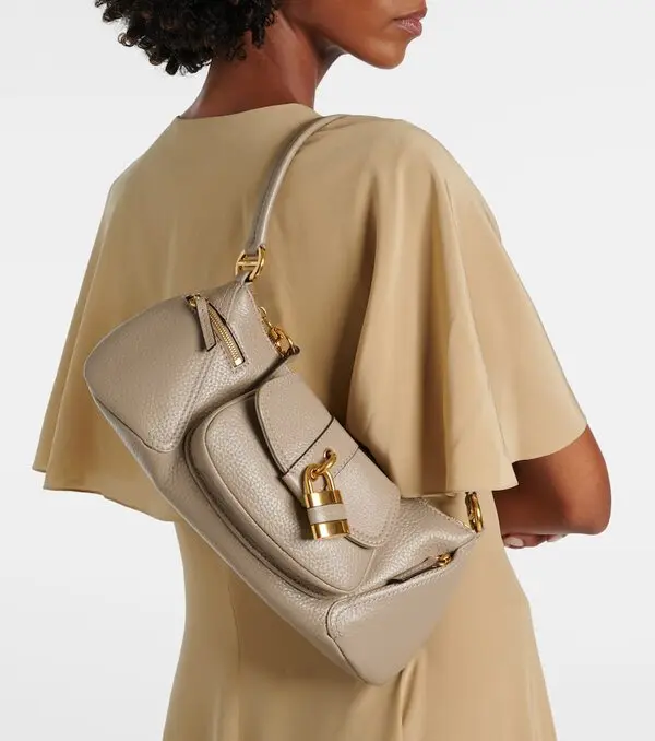 Chloé The 99 Leather Shoulder Bag - Grey