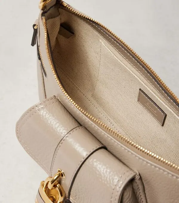 Chloé The 99 Leather Shoulder Bag - Grey