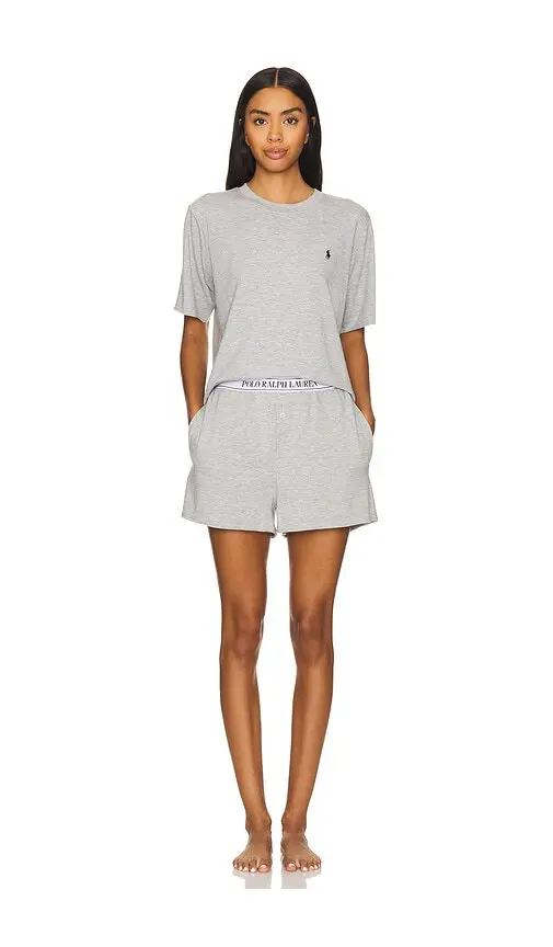 Polo Ralph Lauren Pajama Set In Grey - Heather Grey