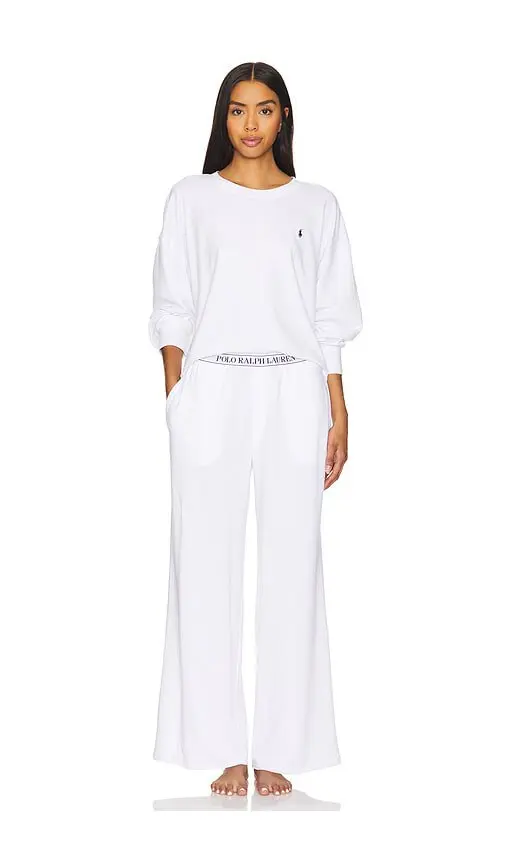 Polo Ralph Lauren Pajama Set In White