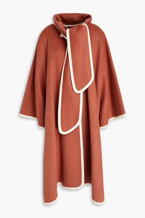 Zimmermann Draped Wool-blend Felt Cape