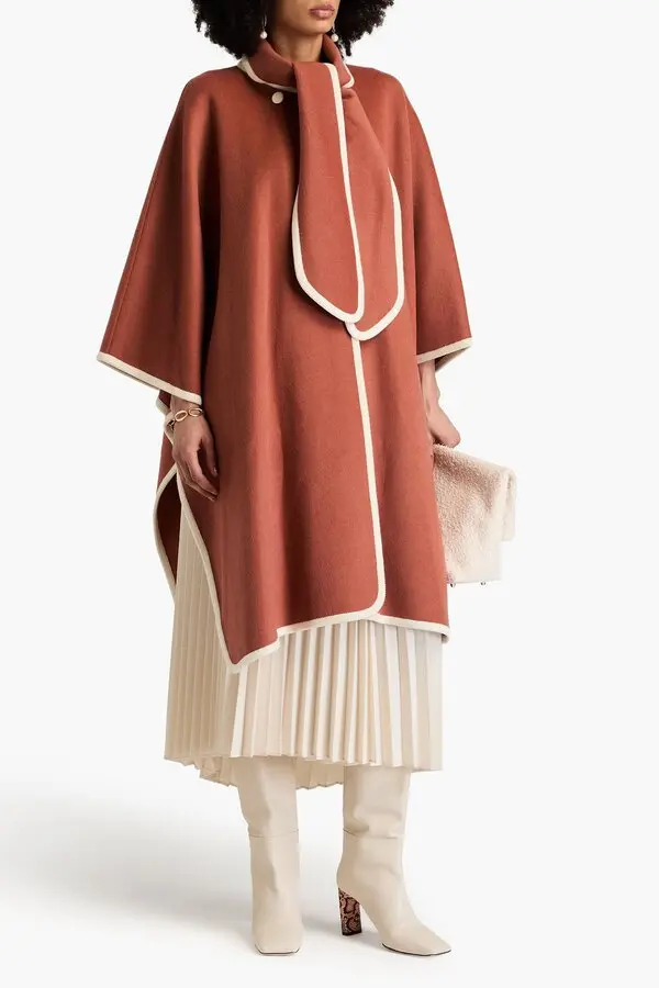 Zimmermann Draped Wool-blend Felt Cape