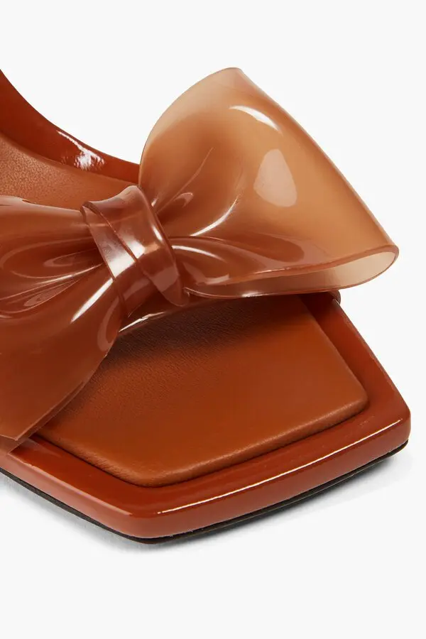 Zimmermann Bow-detailed Pvc Sandals - Brown