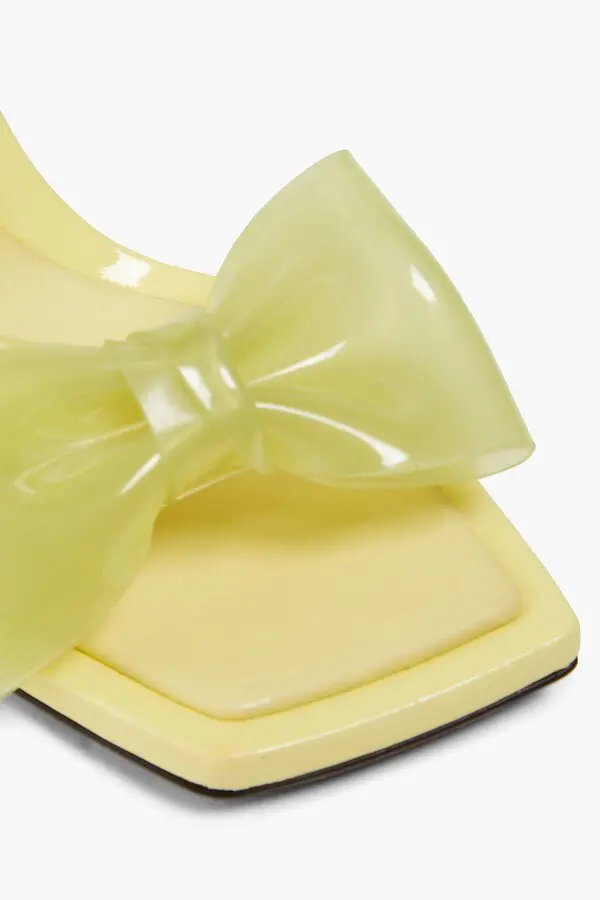 Zimmermann Bow-detailed Pvc Sandals - Lime Green