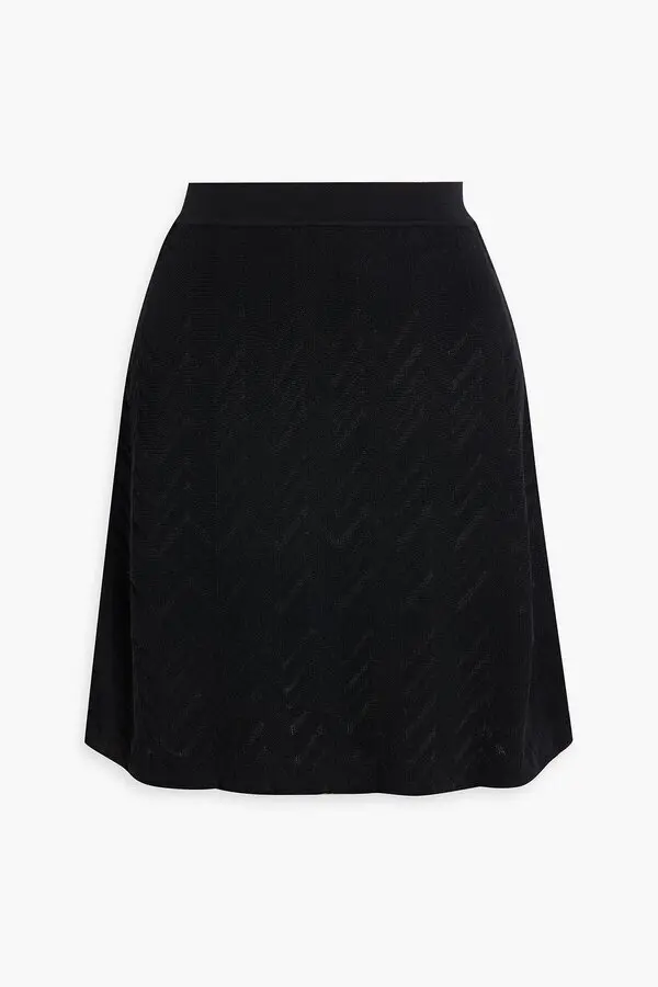 Missoni Crochet-knit Wool-blend Mini Skirt - Black