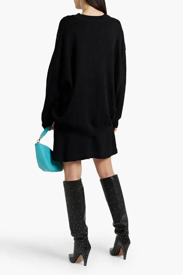 Missoni Crochet-knit Wool-blend Mini Skirt - Black