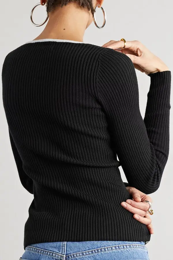 Mara Hoffman Naida Ribbed Cotton-blend Sweater