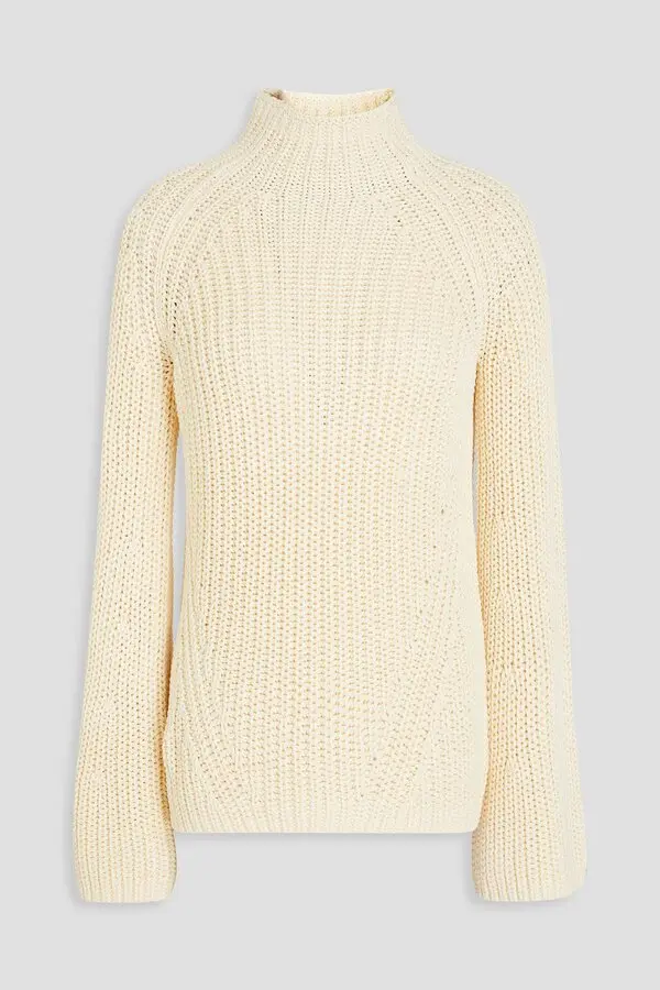 Zimmermann Ribbed Cotton Turtleneck Sweater