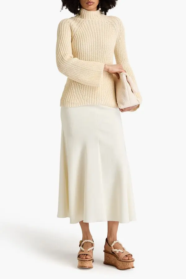 Zimmermann Ribbed Cotton Turtleneck Sweater