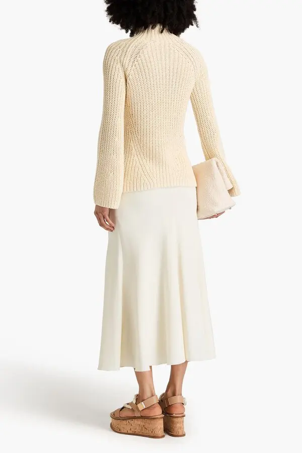 Zimmermann Ribbed Cotton Turtleneck Sweater