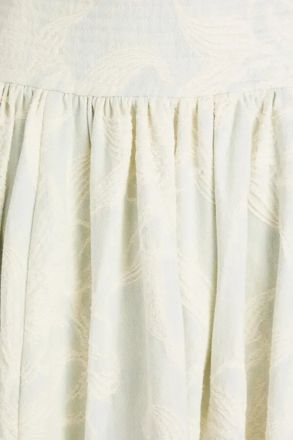 Zimmermann Floral Jacquard Denim Maxi Skirt