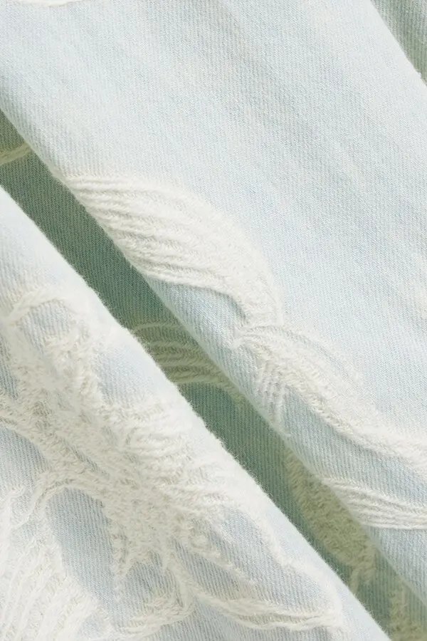 Zimmermann Denim Floral-jacquard Maxi Skirt