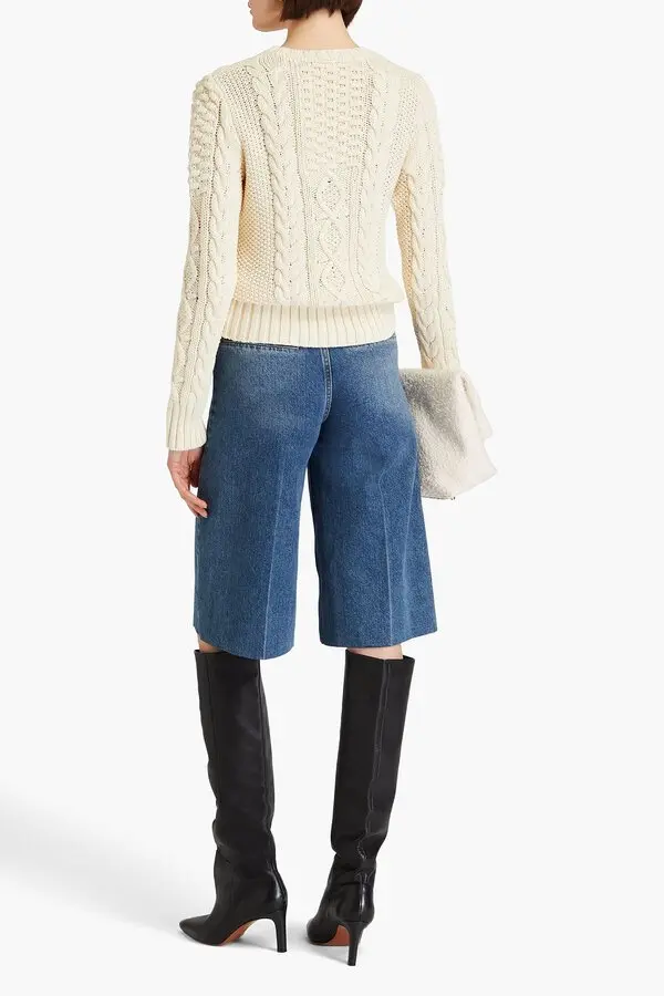Zimmermann Cable-knit Cotton-blend Sweater