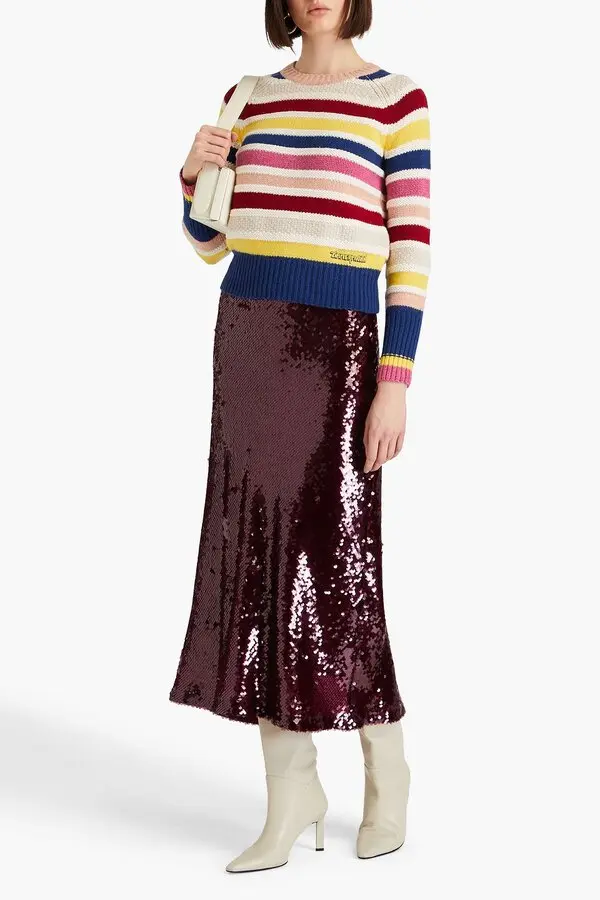 Zimmermann Striped Intarsia Merino Wool-blend Sweater