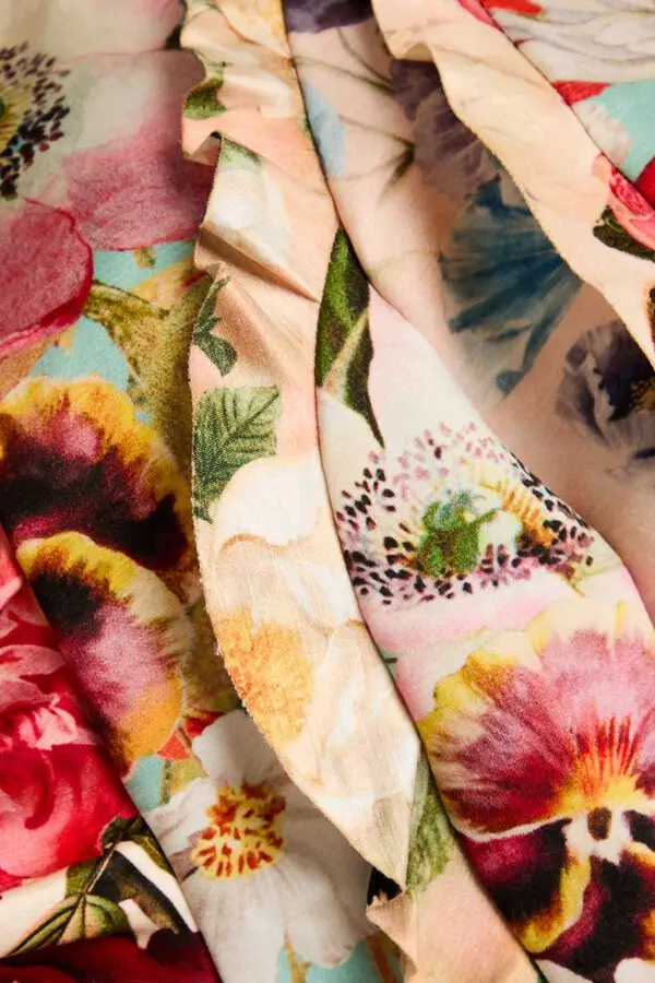 Zimmermann One-shoulder Floral-print Linen And Silk-blend Top