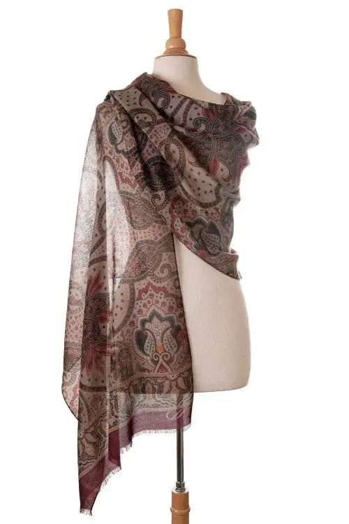 ELIZABETTA Uffiziwool Scarf - Travertine Beige