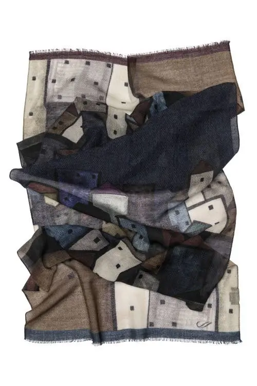 ELIZABETTA Villaggiowool Scarf - Navy