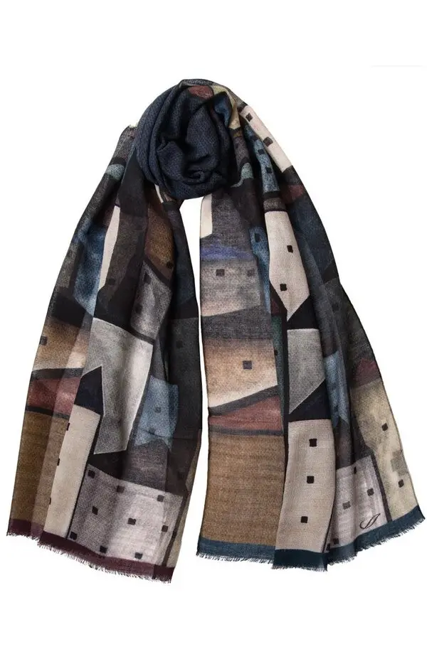 ELIZABETTA Villaggiowool Scarf - Navy