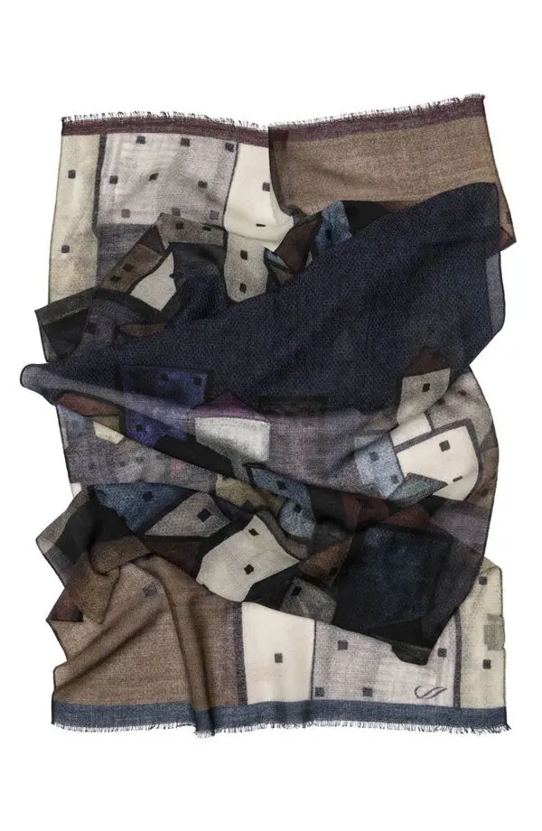 ELIZABETTA Villaggiowool Scarf - Navy
