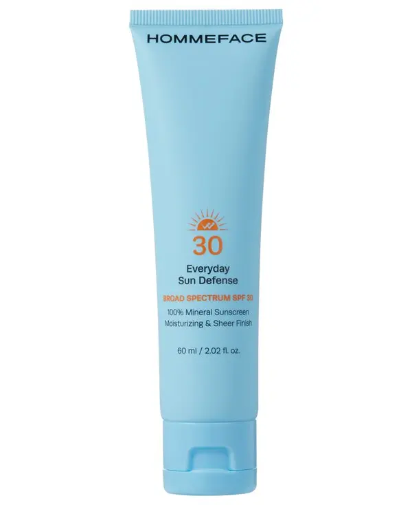 HOMMEFACE Everyday Sun Defense Spf 30 Mineral Face Sunscreen - White