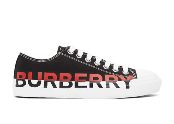 Burberry Logo Print Cotton Sneakers