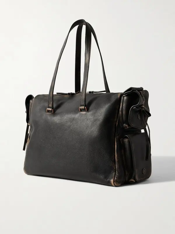 Acne Studios Distressed Leather Shoulder Bag - Brown