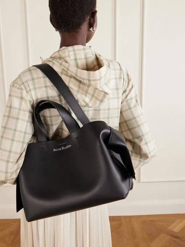 Acne Studios Musubi Knotted Leather Tote - Black