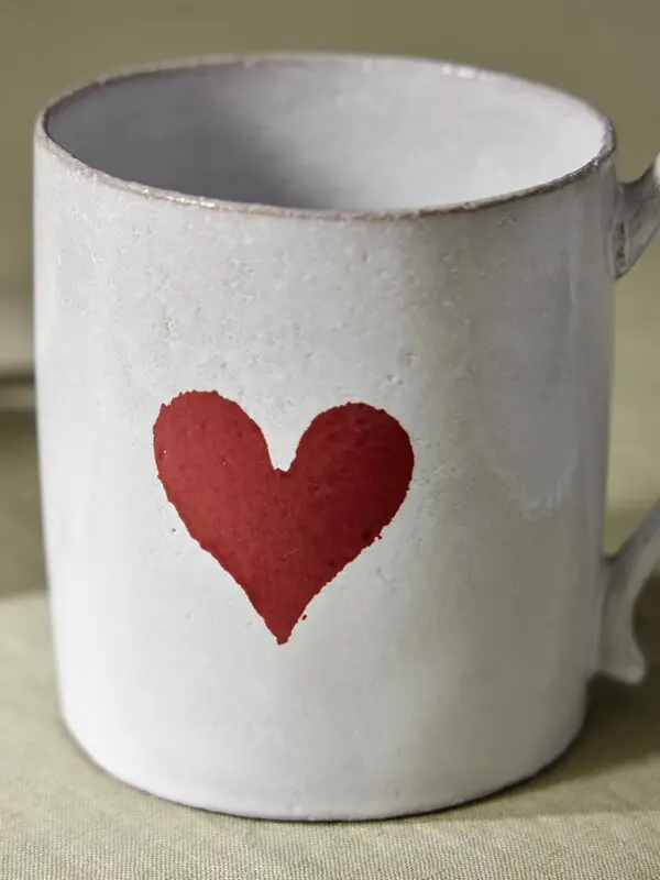 ASTIER DE VILLATTE John Derian Heart Glazed Ceramic Mug