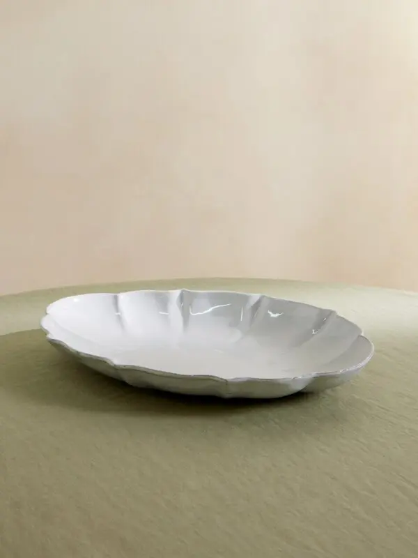 ASTIER DE VILLATTE Drapé Ceramic Platter - White
