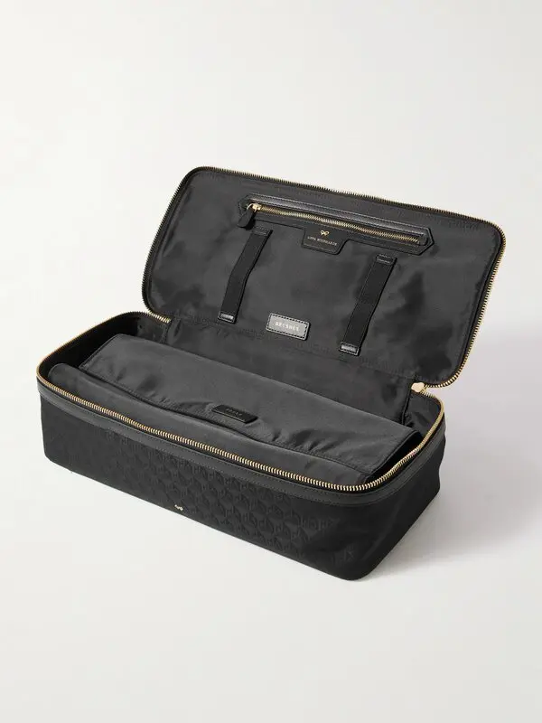 ANYA HINDMARCH Leather-trimmed Nylon-jacquard Hair Kit