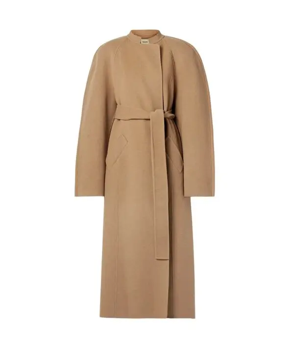 Khaite Rothen Oversized Belted Wool Coat - Brown