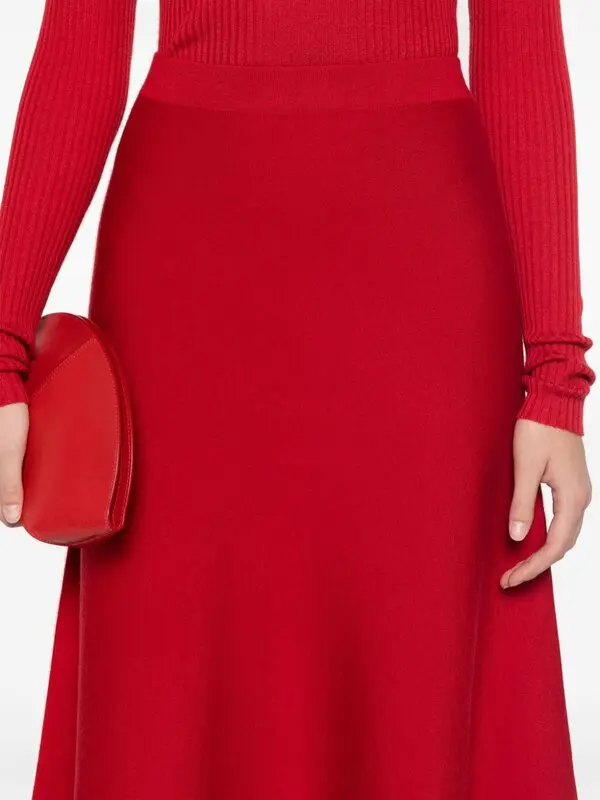 Gabriela Hearst Freddie Midi Skirt - Red