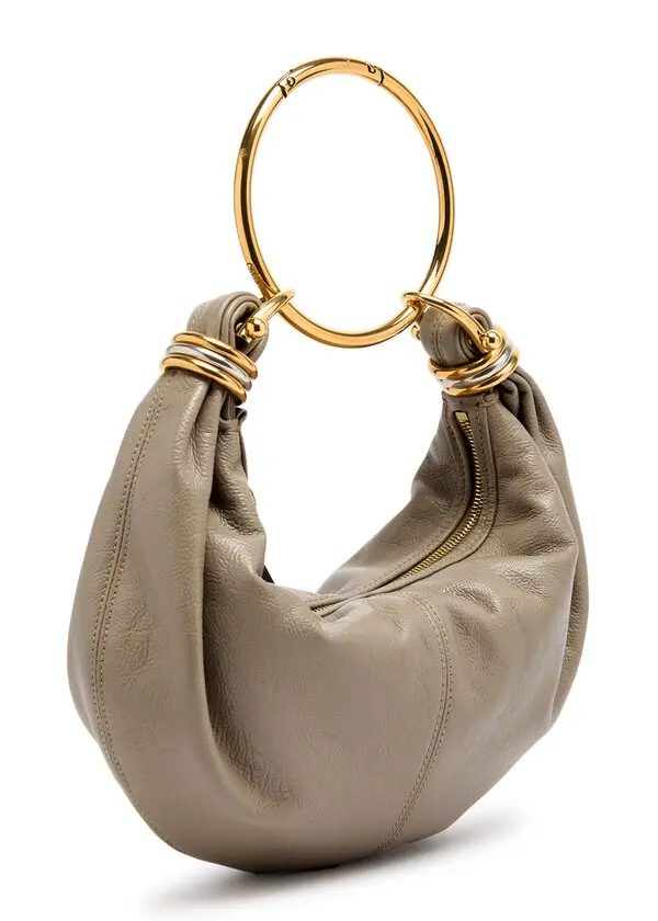 Chloé Bracelet Top Handle Leather Bag - Dark Grey
