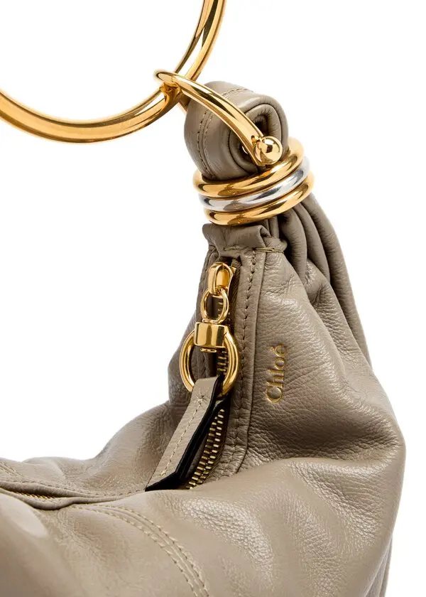 Chloé Bracelet Top Handle Leather Bag - Dark Grey