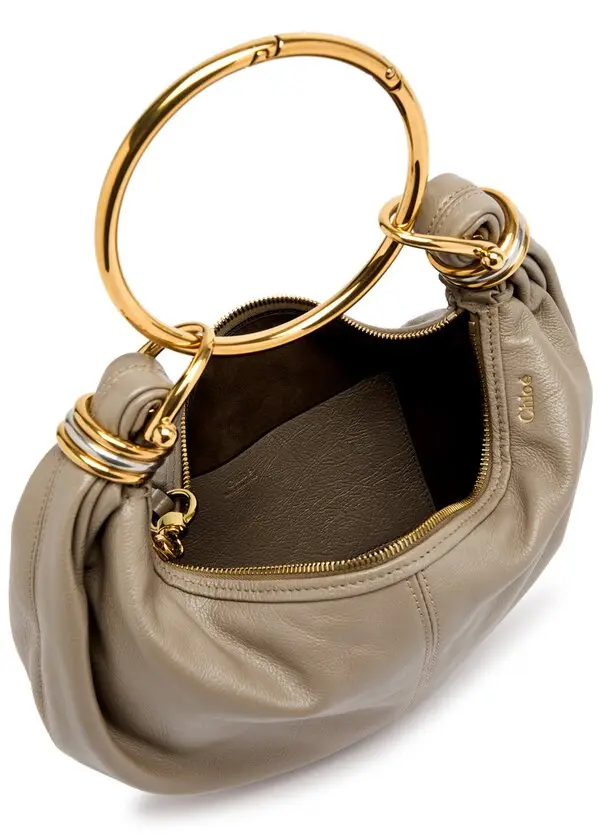 Chloé Bracelet Top Handle Leather Bag - Dark Grey