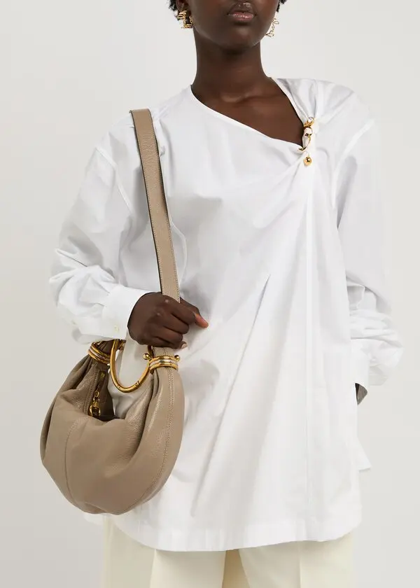 Chloé Bracelet Top Handle Leather Bag - Dark Grey