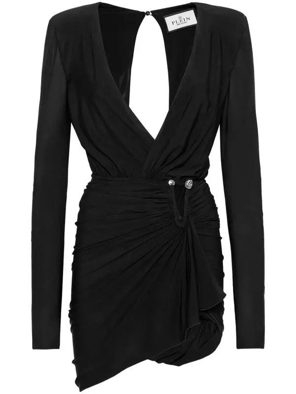 Philipp Plein Piercing-detail Mini Dress - Black