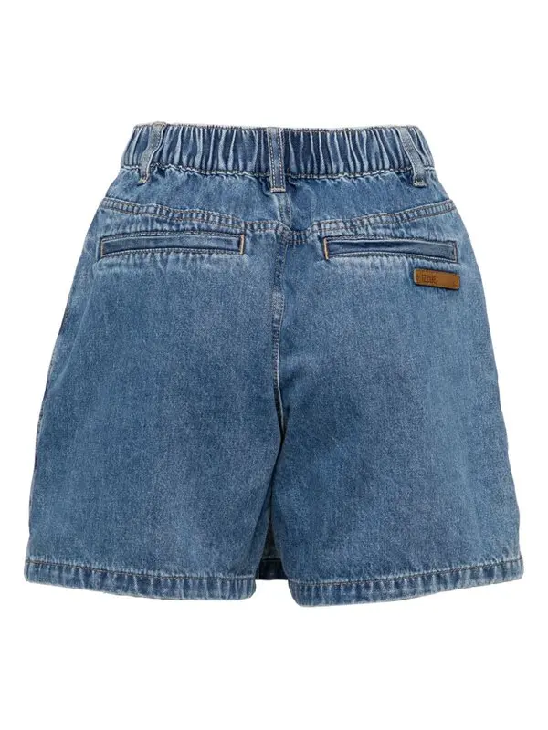Izzue Logo-patch Denim Shorts