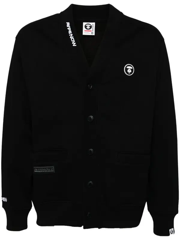 AAPE BY *A BATHING APE Logo Cardigan - Black