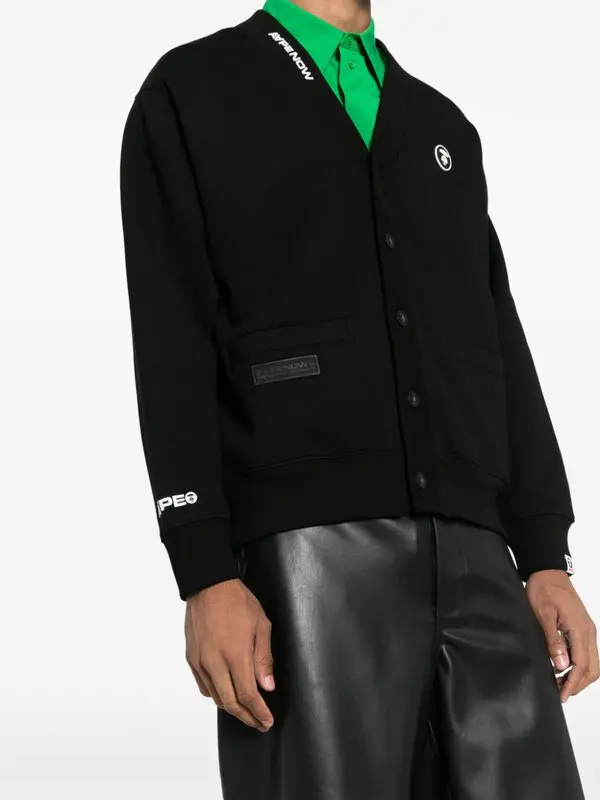 AAPE BY *A BATHING APE Logo Cardigan - Black