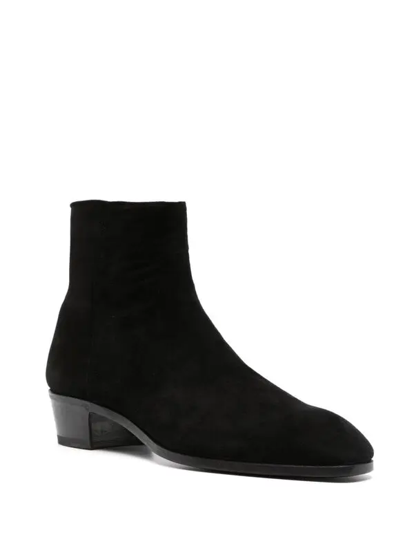 LARDINI 45mm Suede Ankle Boots - Black