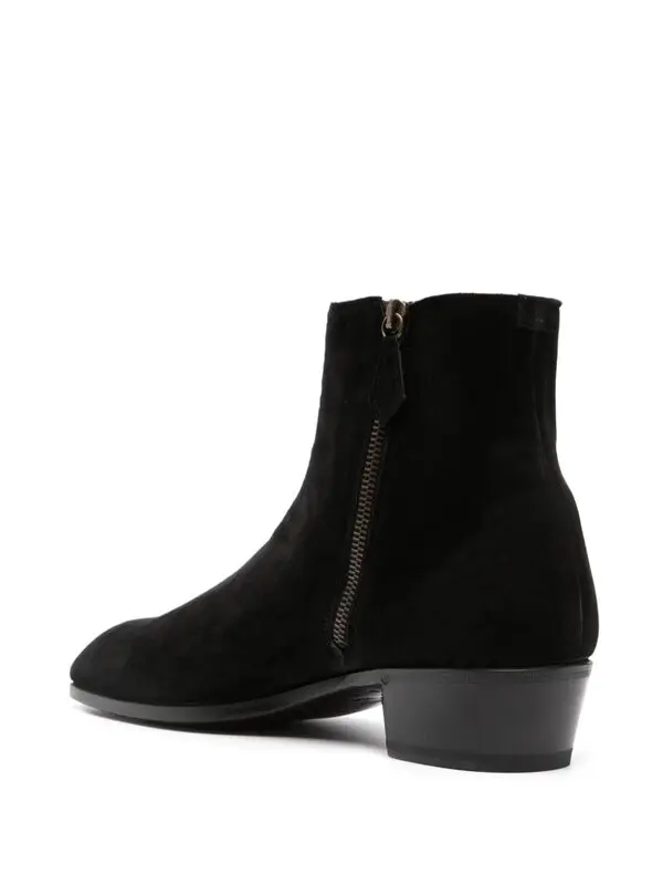 LARDINI 45mm Suede Ankle Boots - Black