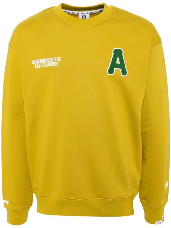 AAPE BY *A BATHING APE Logo Crew Neck Sweatshirt
