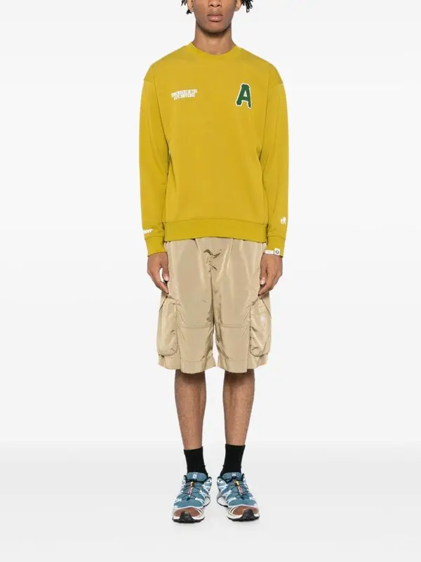 AAPE BY *A BATHING APE Logo Crew Neck Sweatshirt