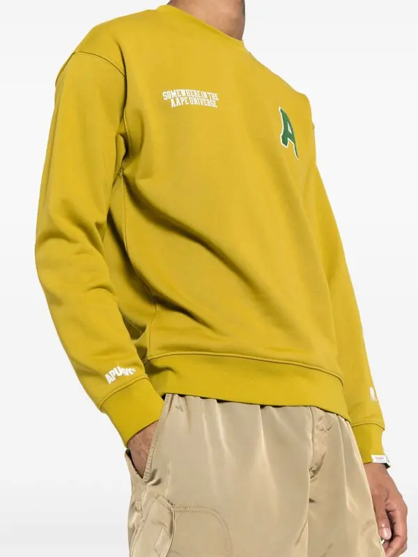 AAPE BY *A BATHING APE Logo Crew Neck Sweatshirt