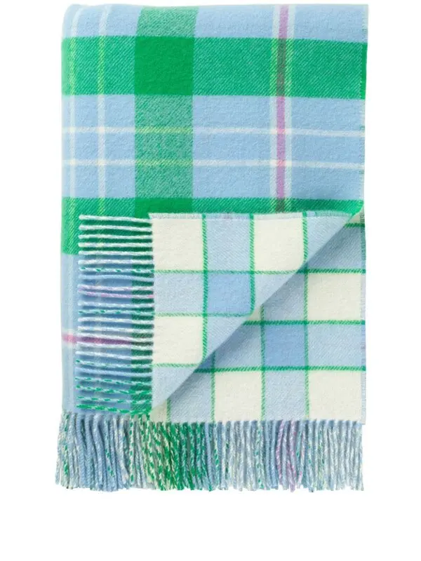 Johnstons Of Elgin Double-face Lambswool Throw - Green