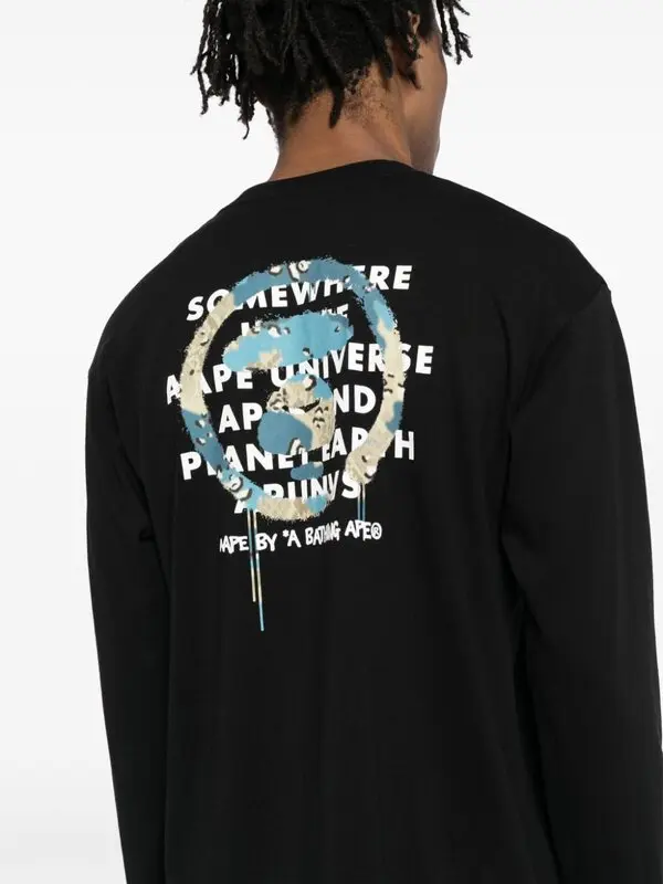AAPE BY *A BATHING APE Moonface Logo T-shirt